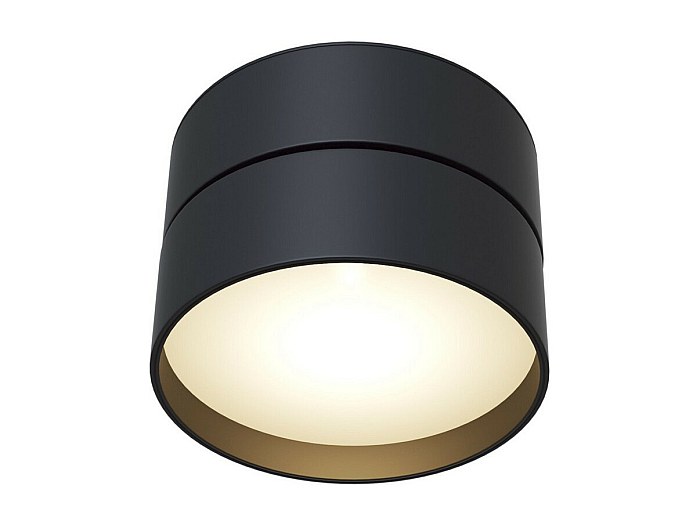 Onda Downlight de plafond à LED intégré monté en surface noir
