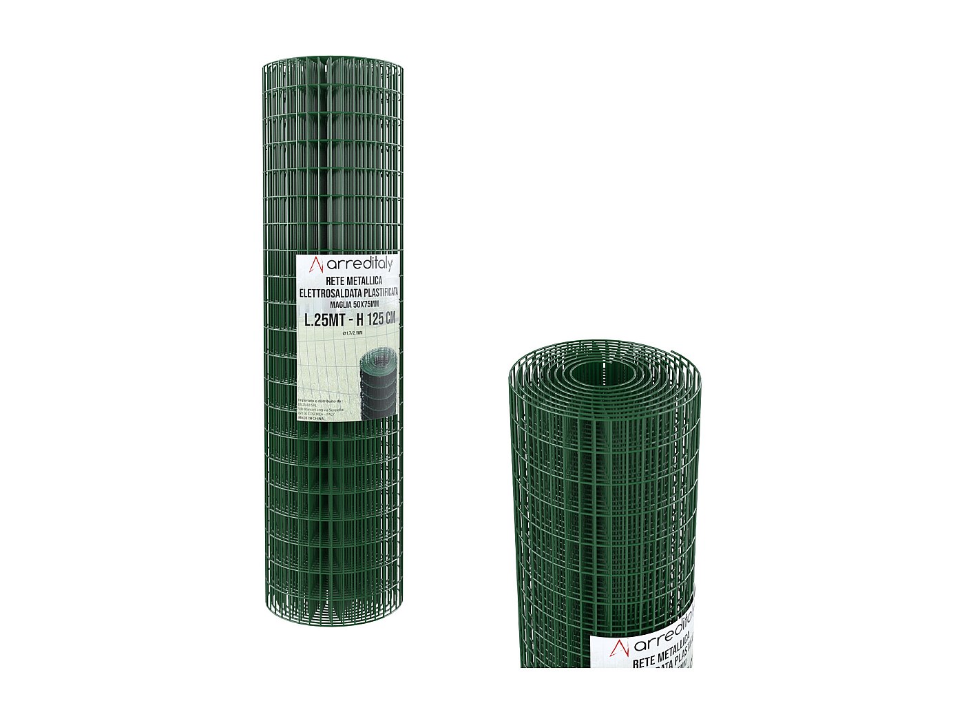 Rotolo Rete Metallica Per Recinzioni 25 M Zincata Plastificata ...