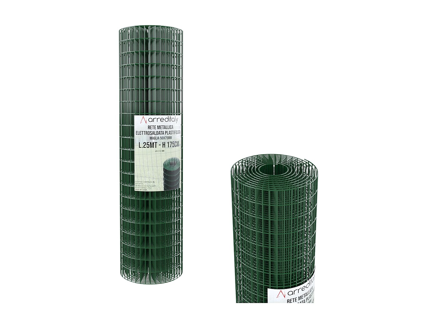 Rotolo Rete Metallica Per Recinzioni 25 M Zincata Plastificata ...