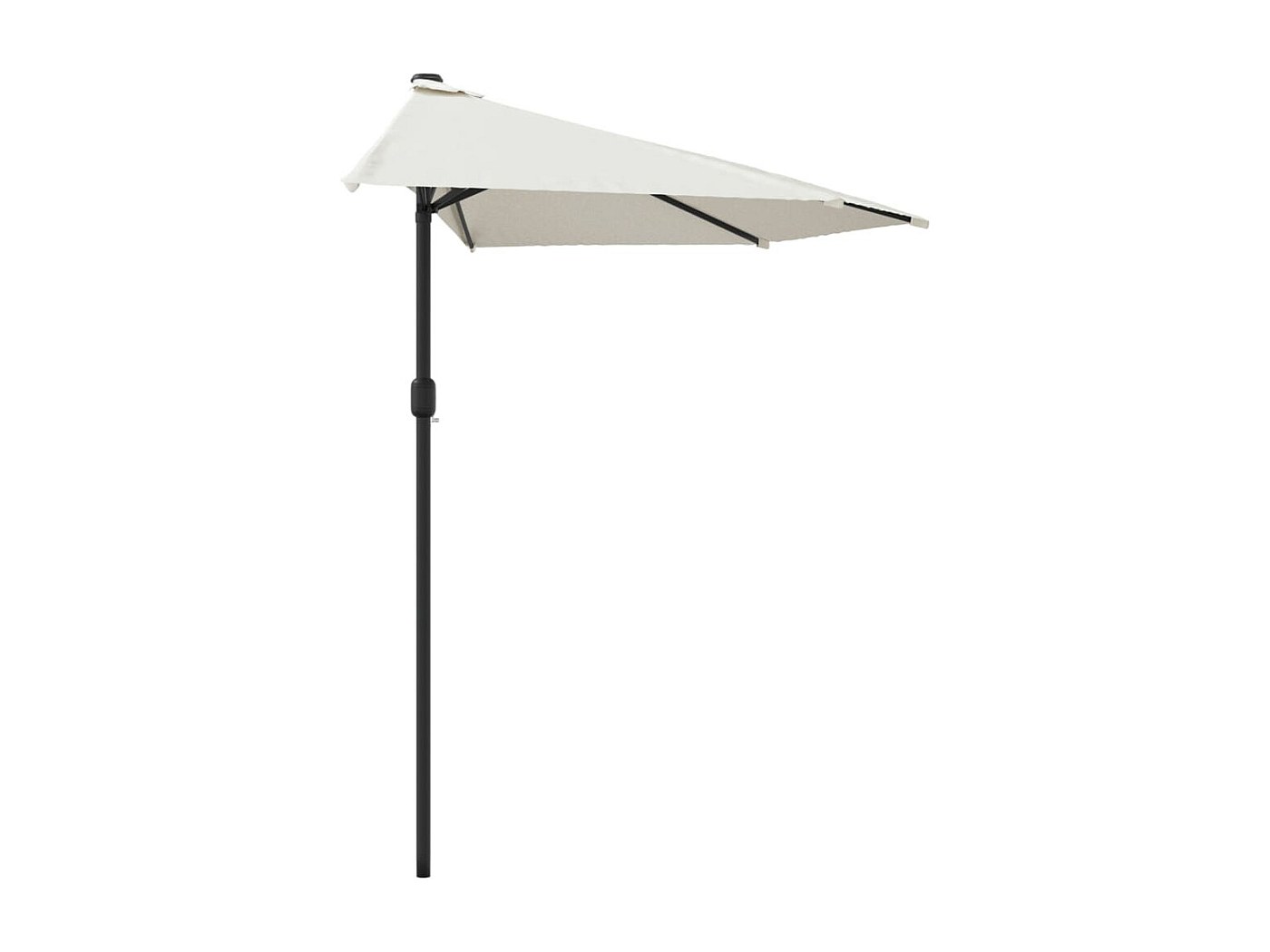 Guarda-sol de varanda com poste de alumínio 300 x 150 cm meia areia 02 ...