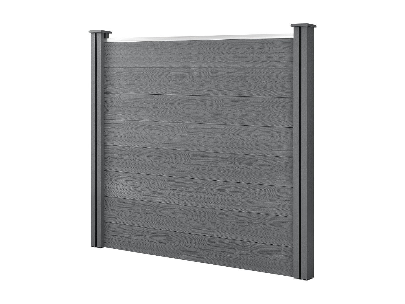 Cerca de privacidade para jardim com 2 postes, placas de madeira ...