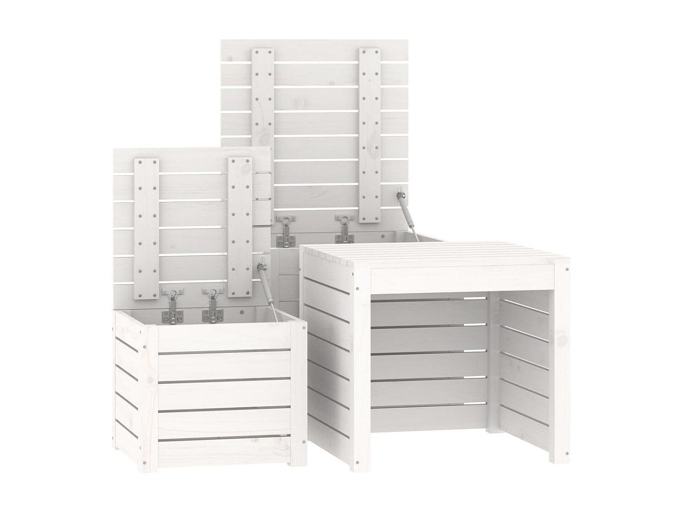 Caja de jardín 3 piezas madera maciza de pino blanco 02_0013174