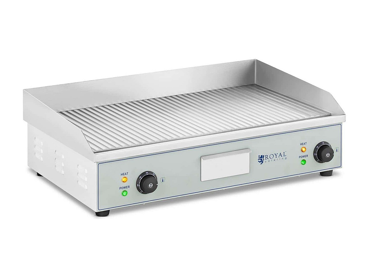 Plancha eléctrica profesional con mesa ranurada (dimensiones de la ...