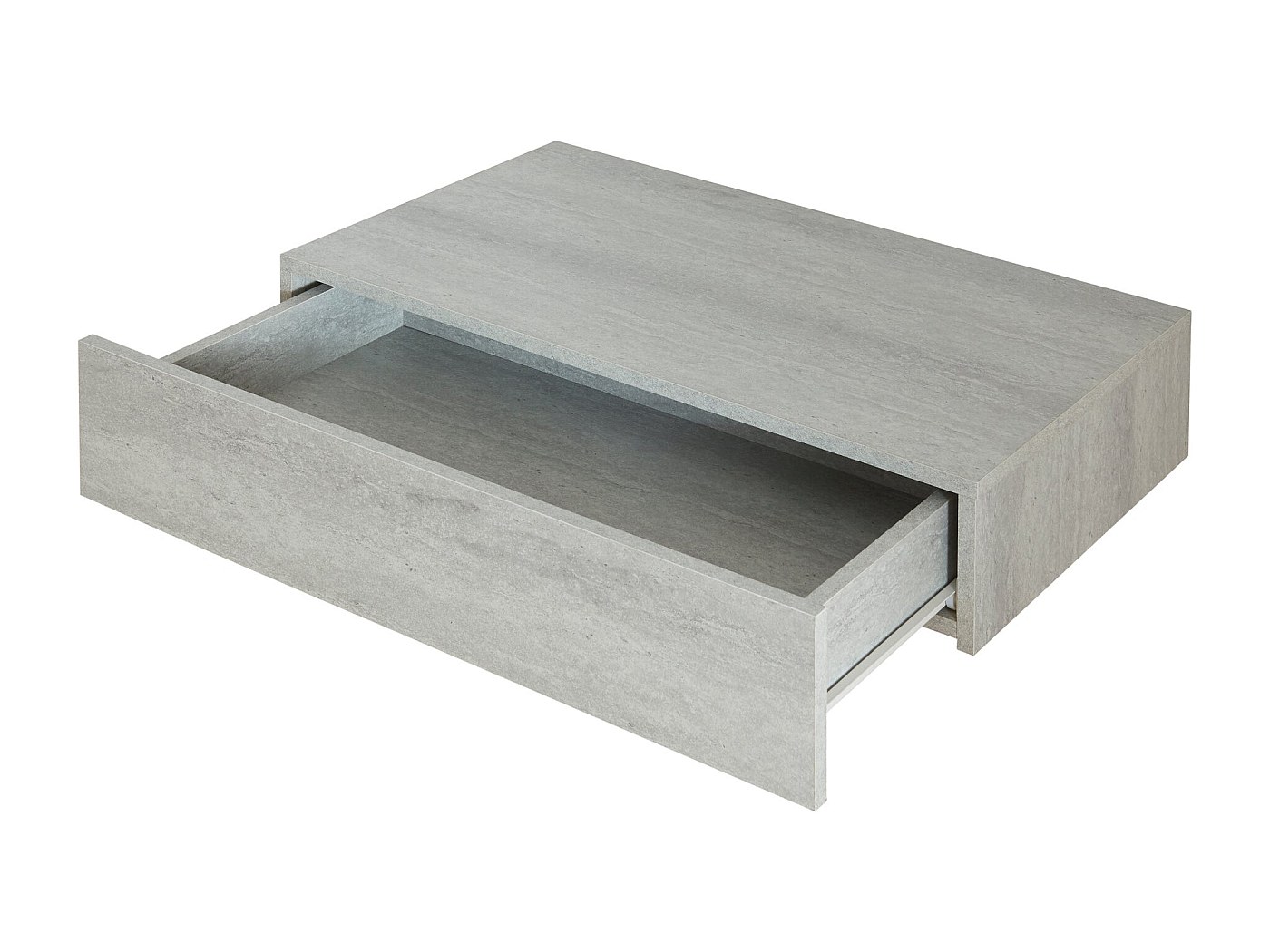 Mensola a muro con cassetto integrato 60 x 35 x 12 cm effetto cemento ...