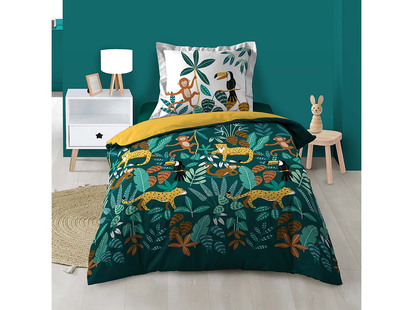 Parure housse de couette Animaux de la Jungle