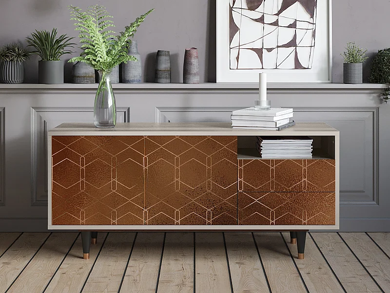 TV-meubel - 125х56х41 cm - T7 - Chocolate Bar, Zand