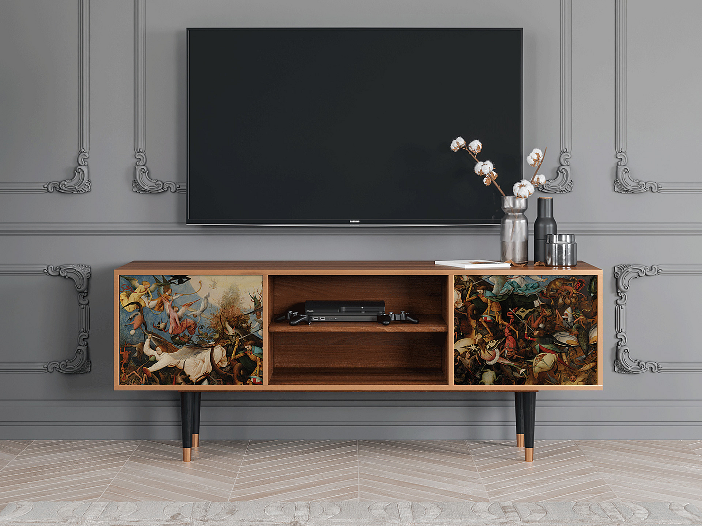 TV-meubel - 170х69х48 cm - T2 - The Fall, Walnoot