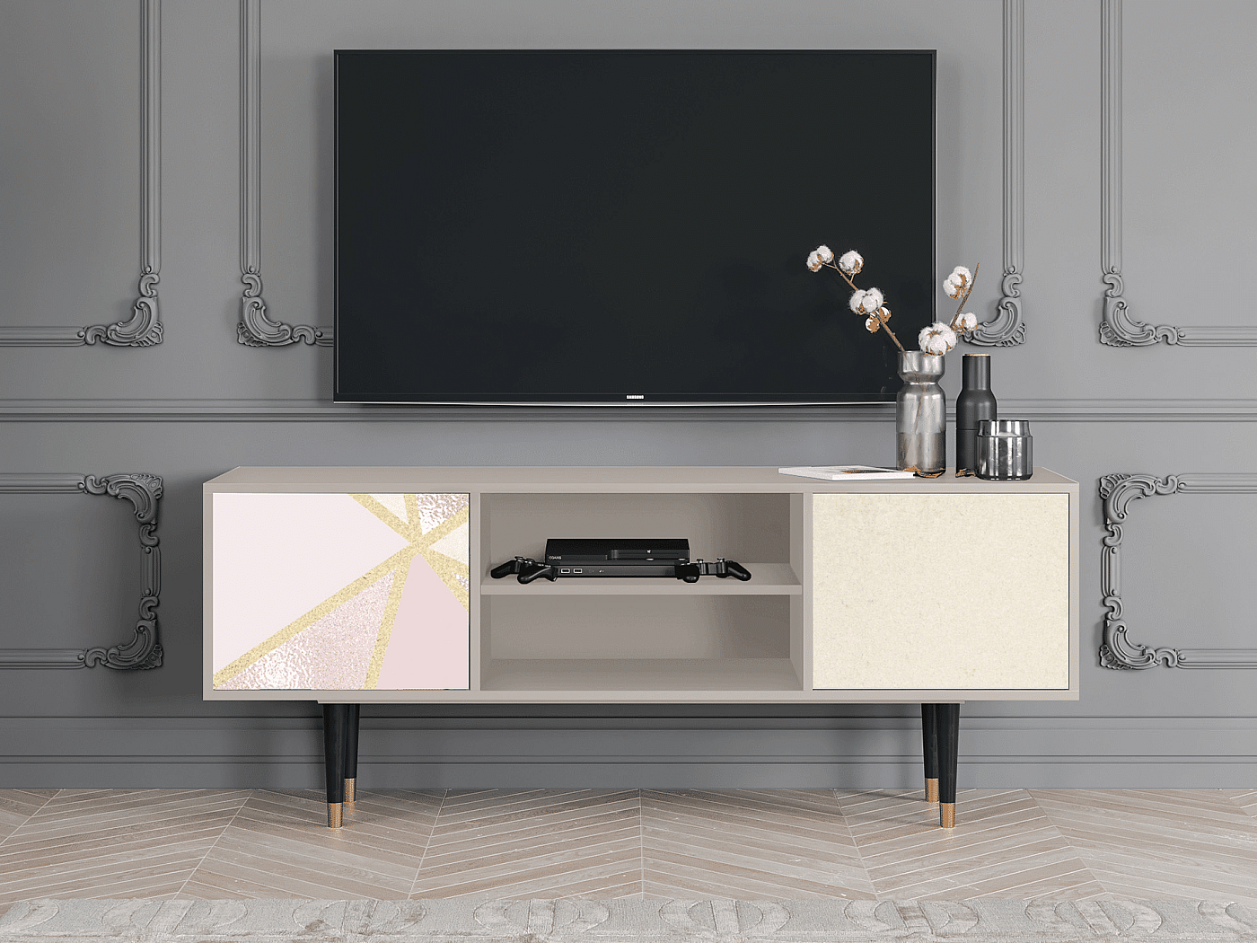 Mueble de TV - 170х69х48 cm - T2 - Cosmopolitan Diva, Arena