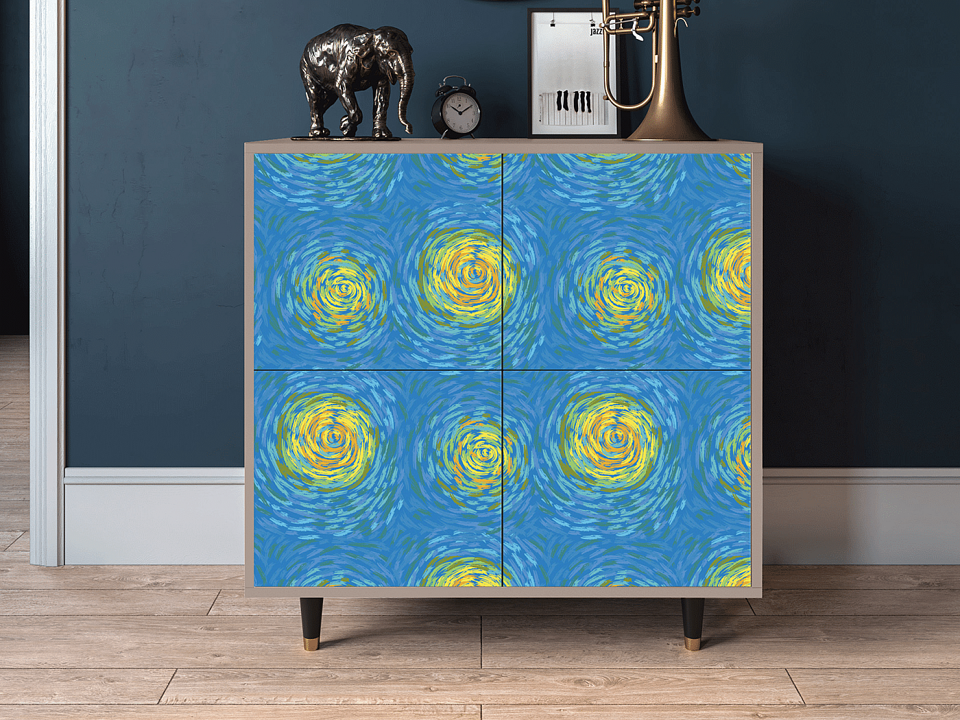 Buffet - 94x96x48 cm - BS3 - Van Gogh Lights, Latte