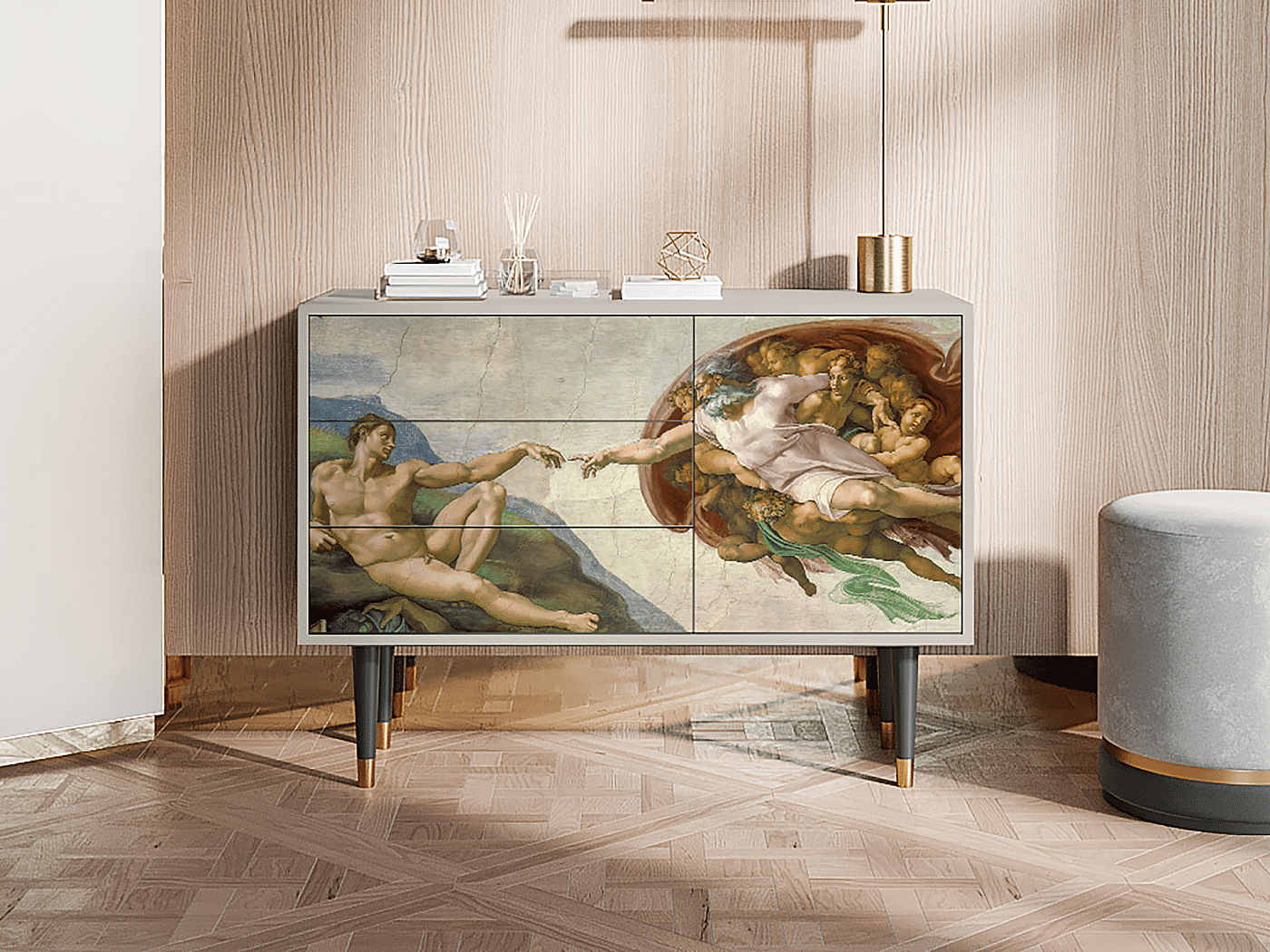 Sideboard - 115х84х41 cm - S3 - The Creation of Adam, Sand