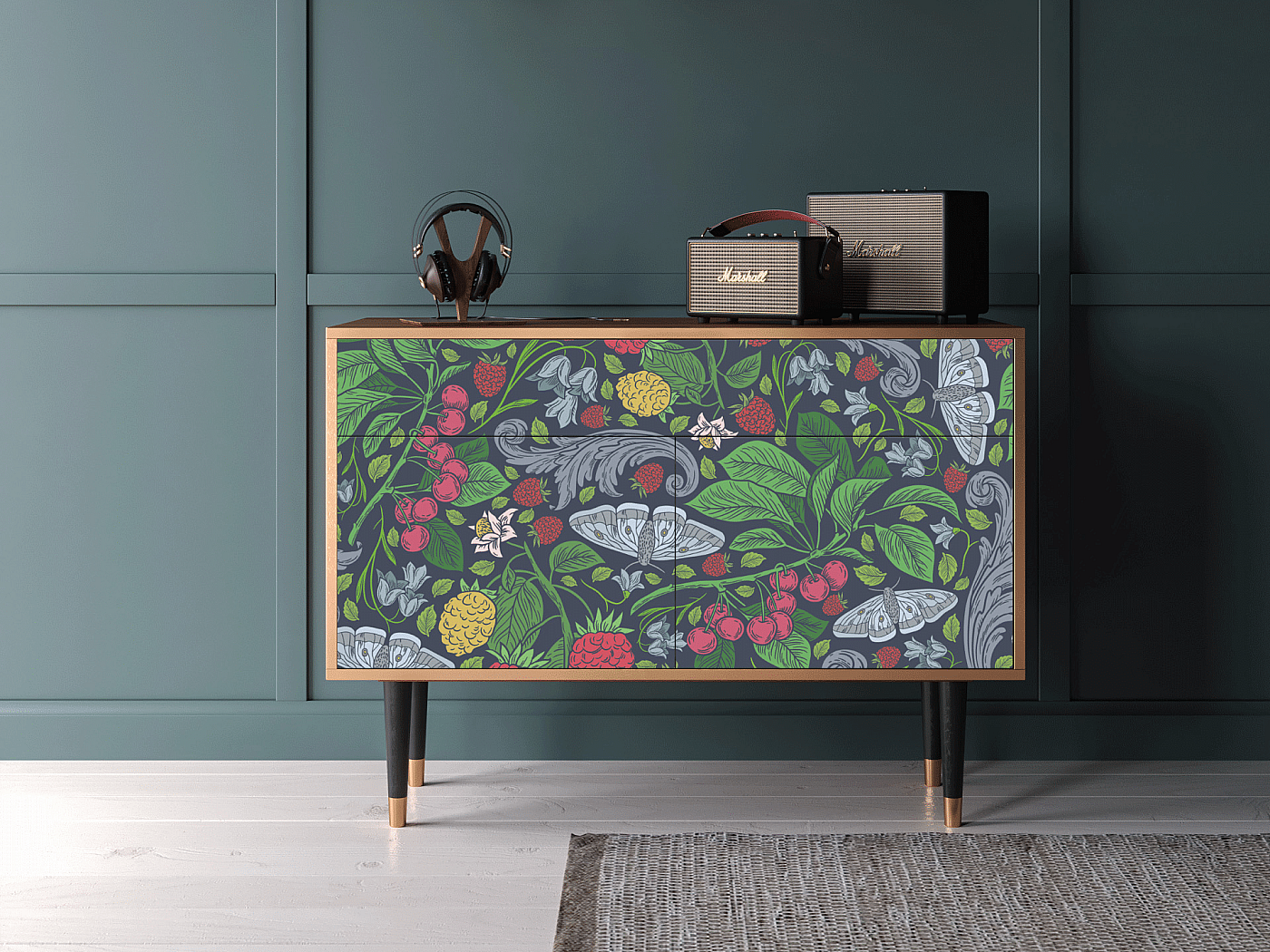Buffet - 115x85x48 cm - BS4 - Planet Earth, Noyer