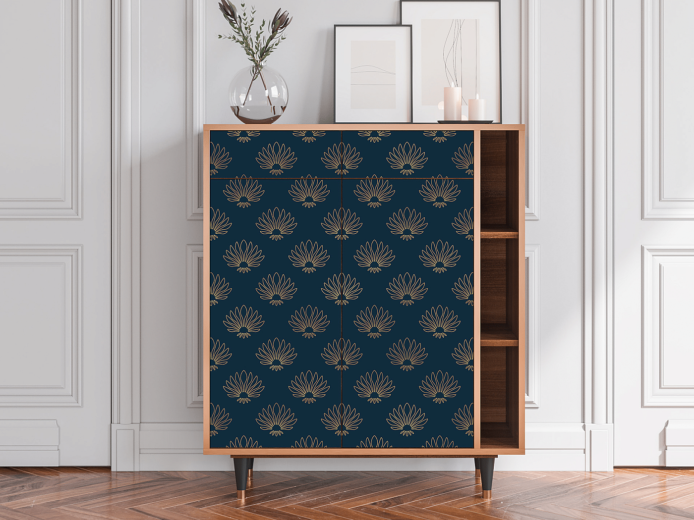 Buffet - 96х110х41 cm - BS6 - Blue Lotus, Noyer
