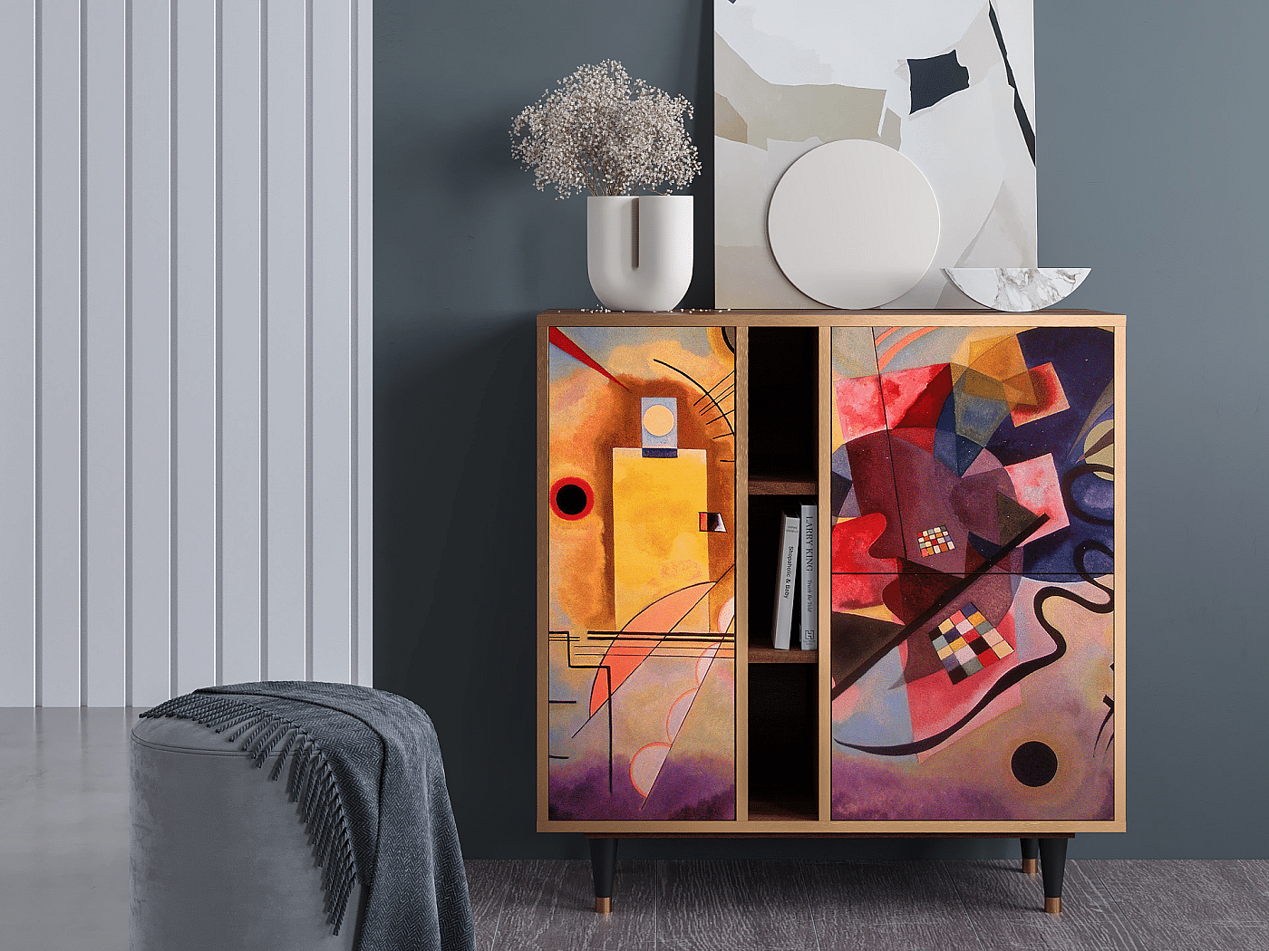 Sideboard - 94х96х41 cm - BS5 - Modern Art, Walnuss