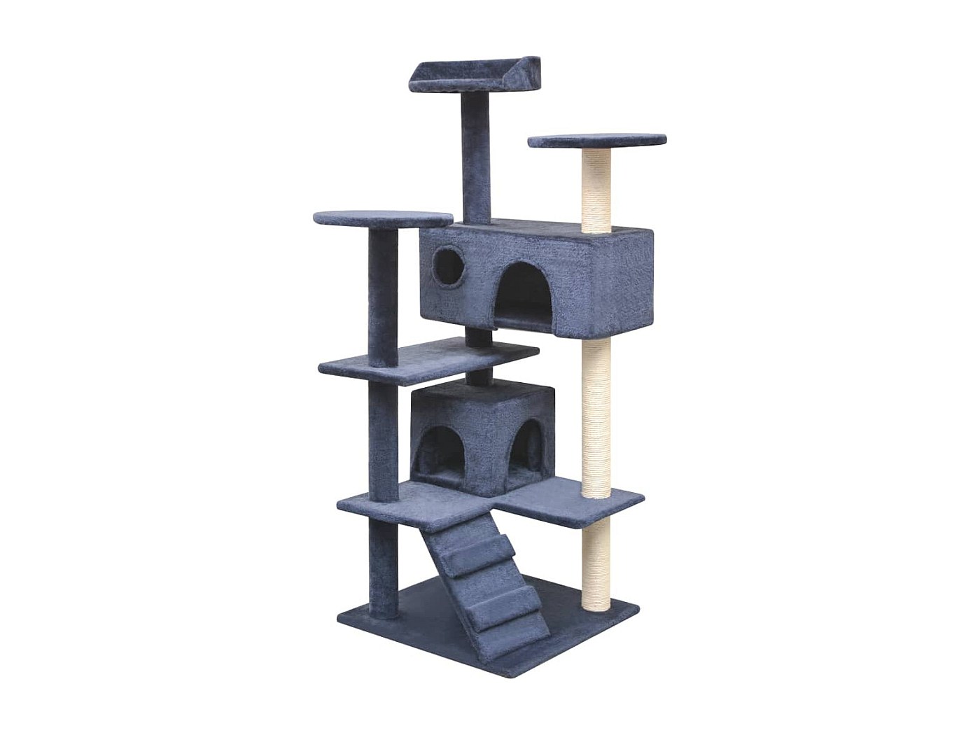 Árvore para gatos com arranhadores de sisal 125 cm Azul escuro
