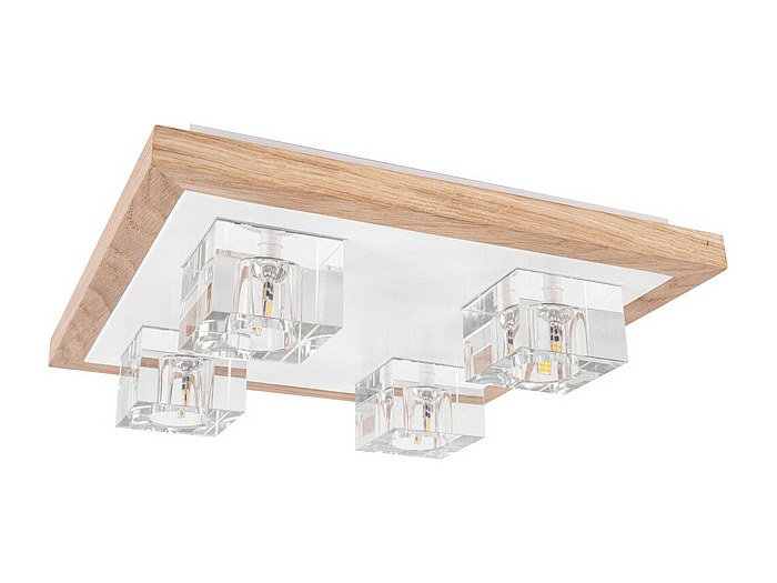 Lampada a Soffitto Brandon, Marrone, 32x32x8,5 cm, EPIKASA