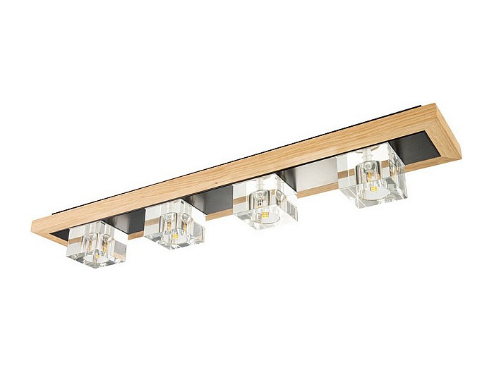 Lampada a Soffitto Brandon, Marrone, 11,5x68x10 cm, EPIKASA