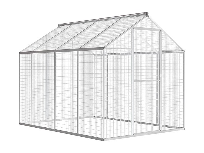 Volière d'extérieur Aluminium 178 x 242 x 192 cm