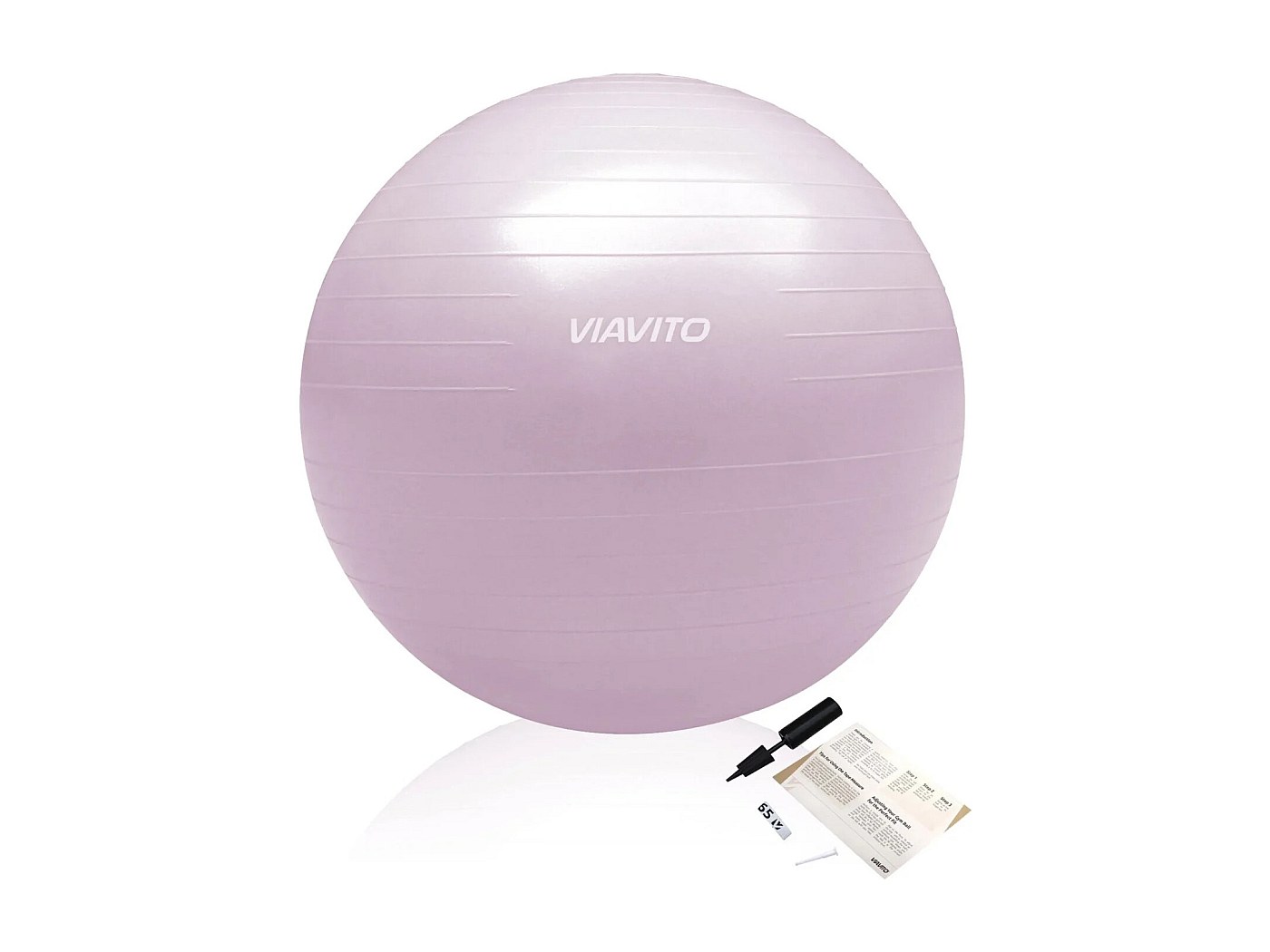 Ballon de Gymnastique - Viavito - 55 cm - Anti burst - Rose