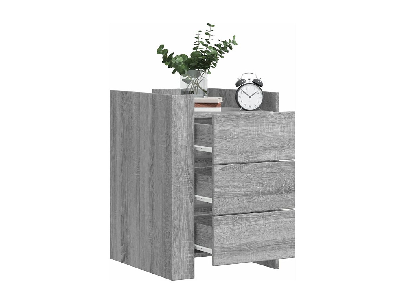 Mesa cabeceira 45x50x65 cm derivados de madeira cinzento sonoma