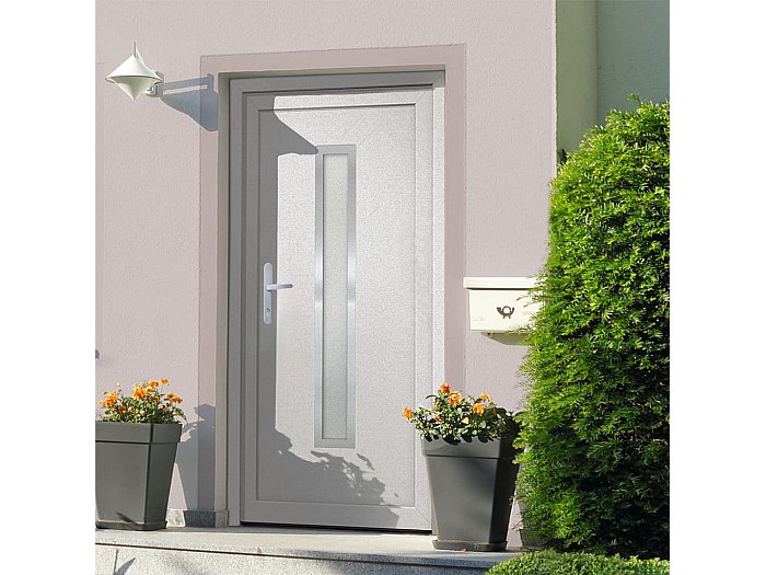 Porta d'ingresso bianca 108x200 cm PVC