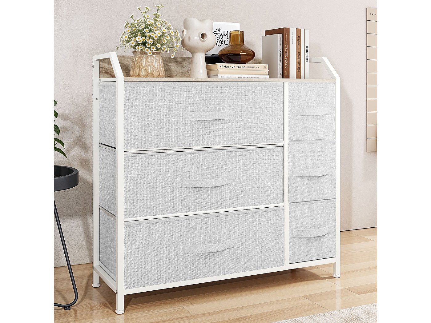YITAHOME Commode - 6 Tiroirs en Tissu Commode Chambre Meuble de ...