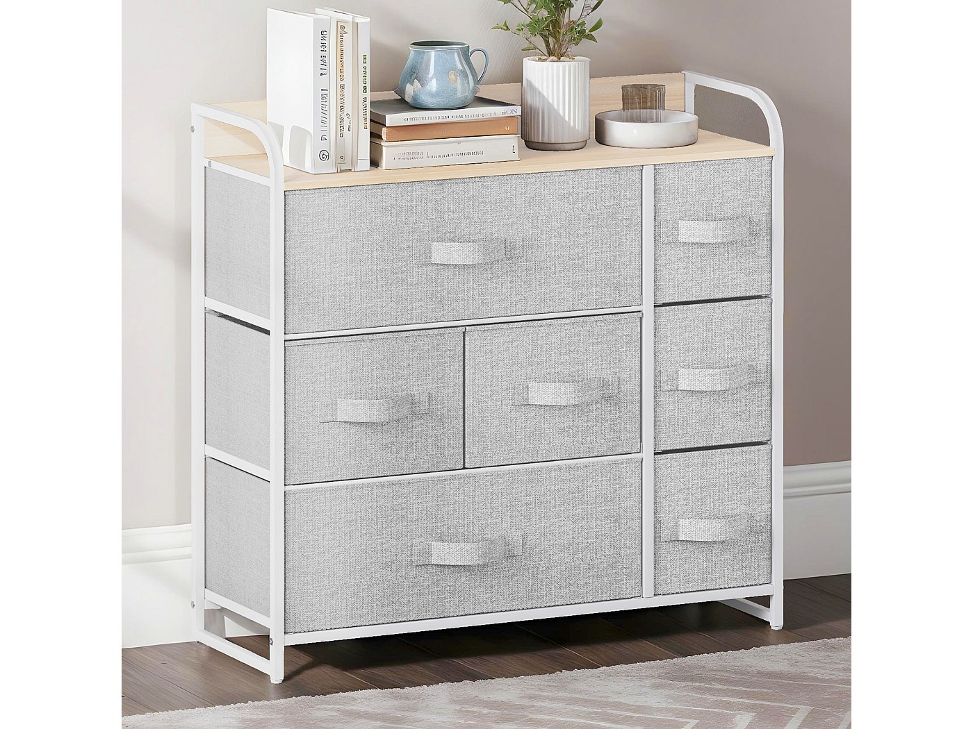 YITAHOME Commode - 7 Tiroirs en Tissu Commode Meuble de Rangement ...