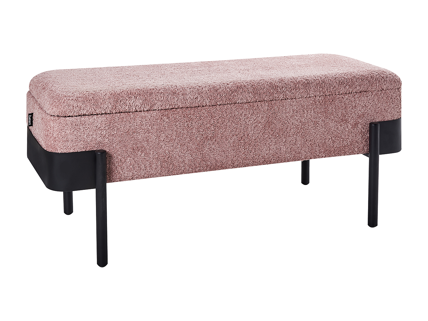 Banc de rangement en tissu rose WARREN