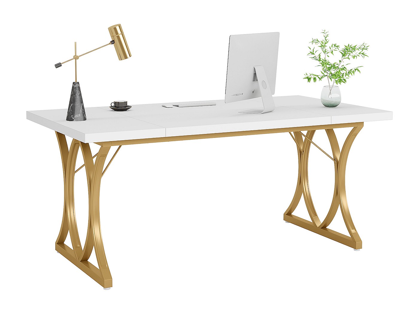 Scrivania moderna per computer, scrivania grande 160x80 cm, scrivania ...