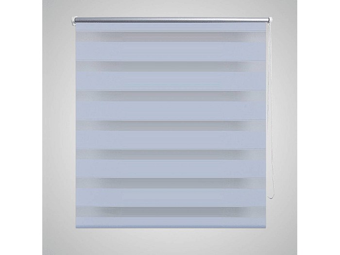 Estore de rolo 90 x 150 cm, linhas de zebra / Branco