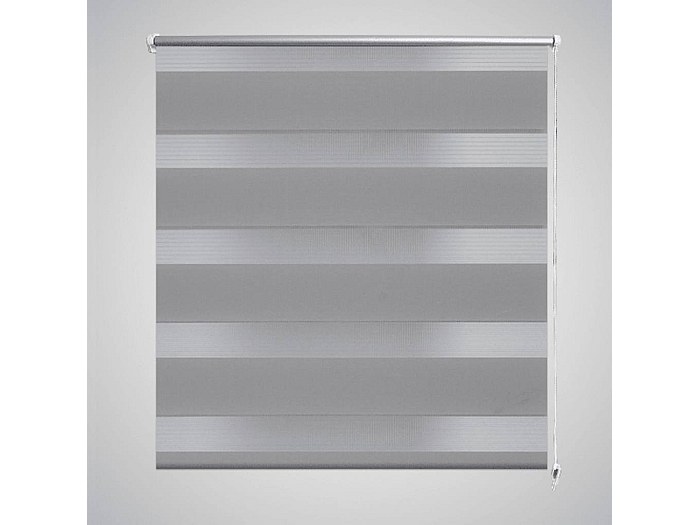 Estore de rolo 120 x 230 cm, linhas de zebra / Cinza