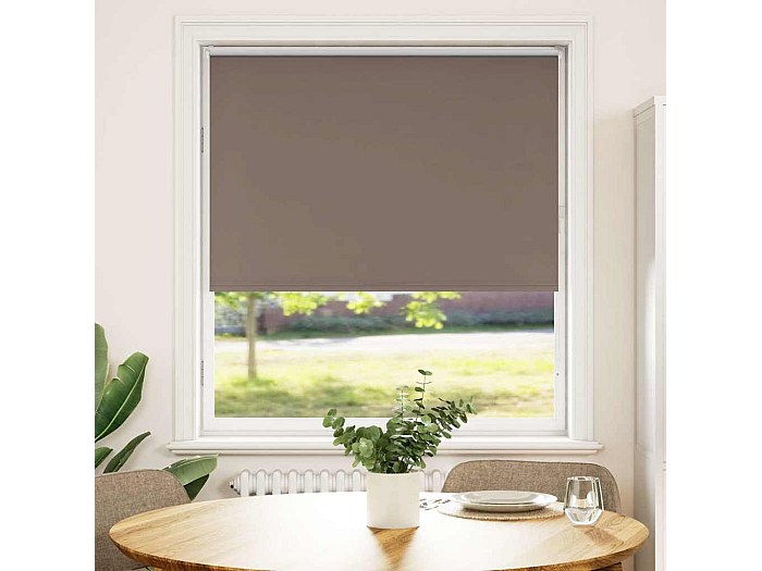 Estor Enrollable Opaco Color Café 105x150 cm Tela Ancho 100,7cm