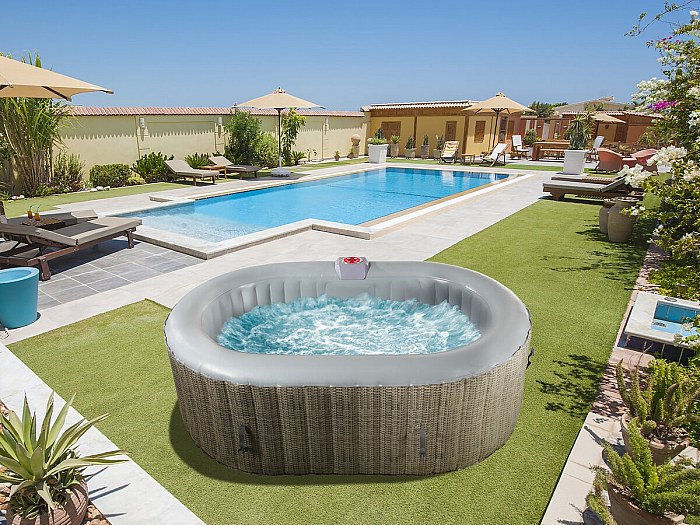 Spa oval em PVC "Paris" - 2 lugares - Marrom/Cinza claro
