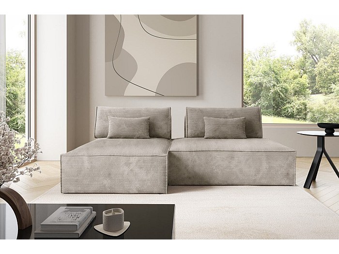 Modulaire hoekbankbed LUCCA Beige