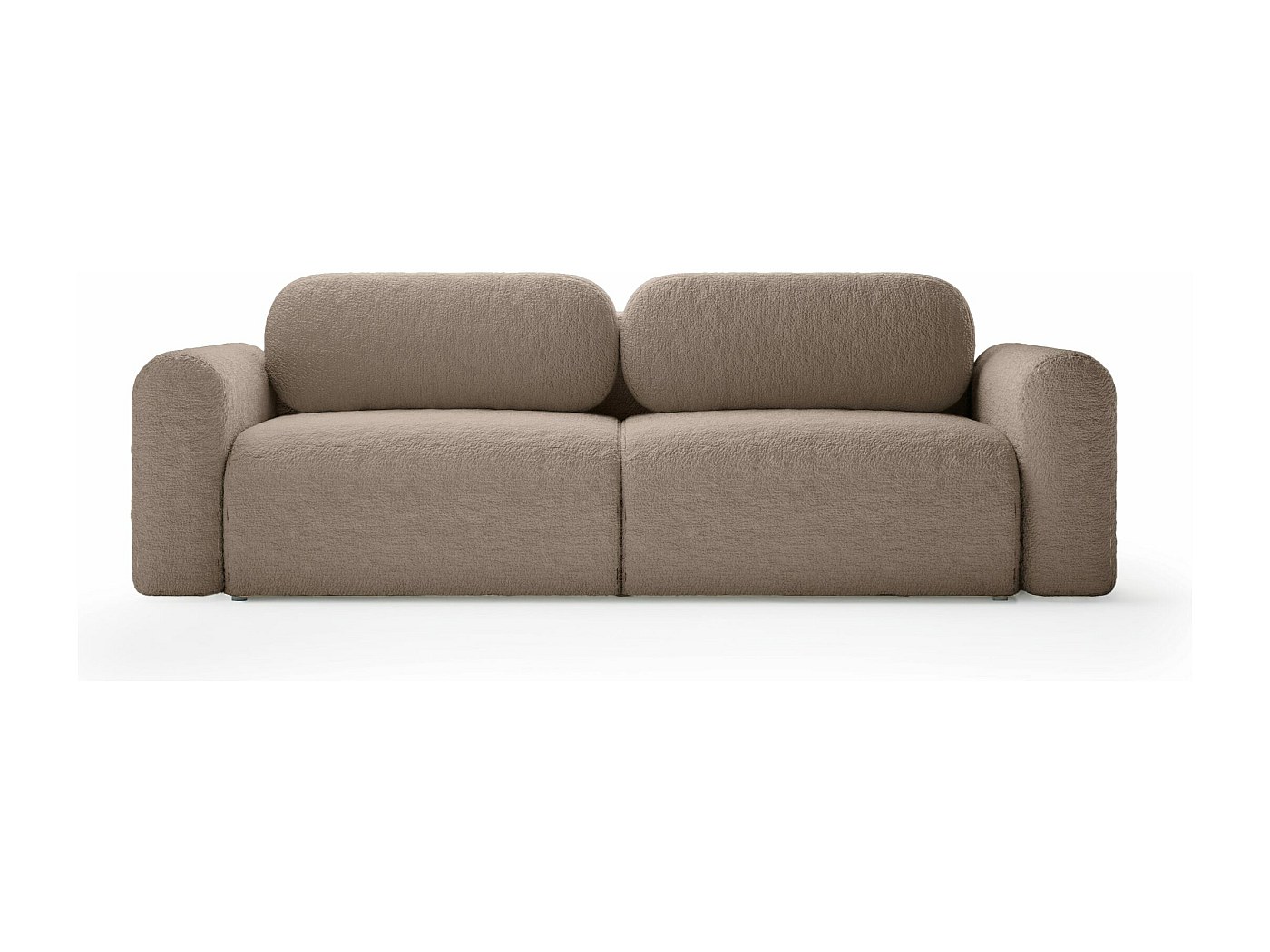 CANAPÉ Tissu Bouclé Carpin, Marron