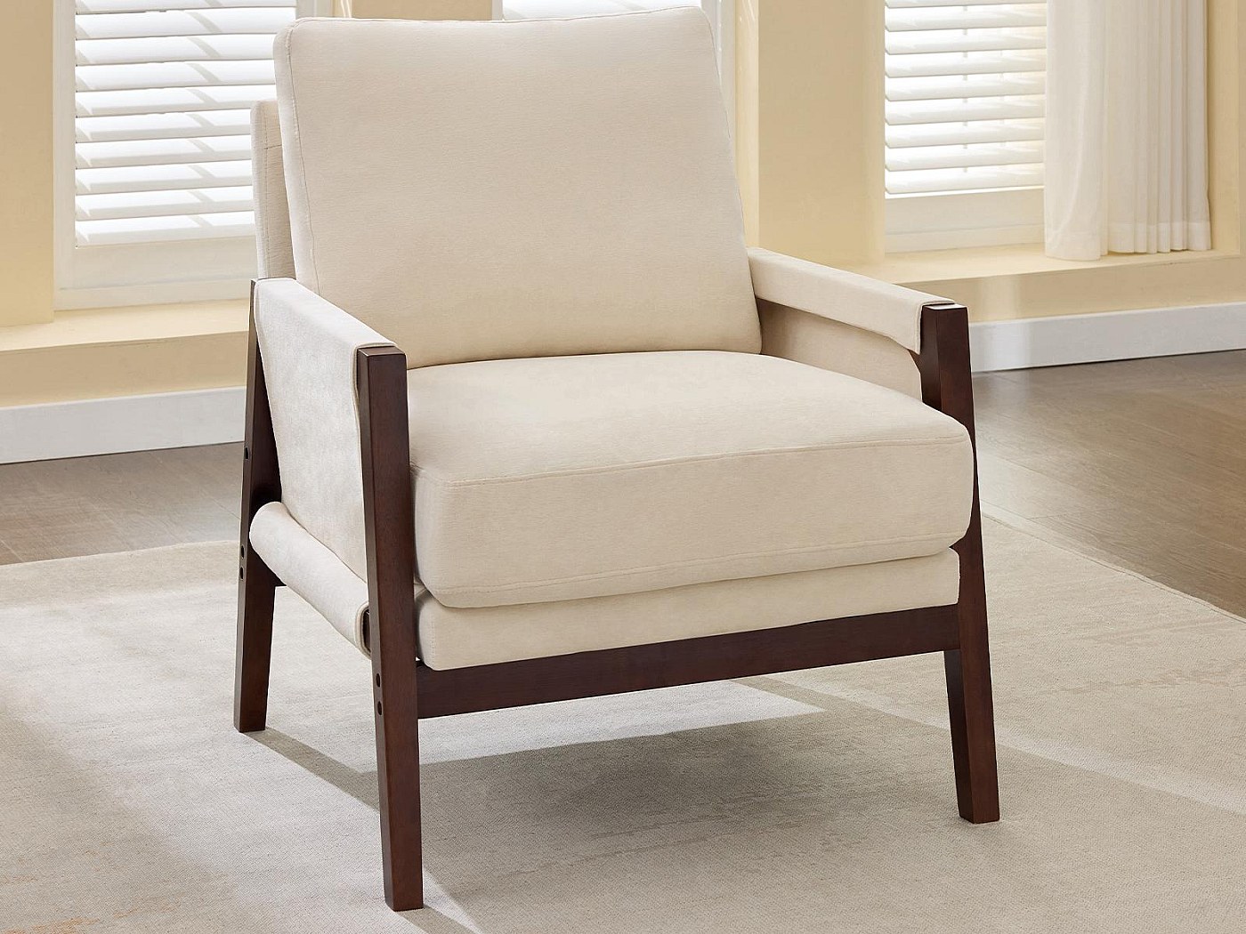 Poltrona individual 76,5x83x95,5 cm - estrutura em madeira maciça ...