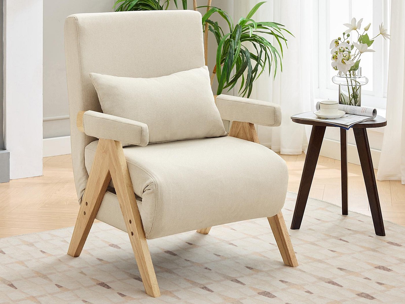 Poltrona individual 64x68,5x93 cm - conversível 3 em 1 - estofada ...