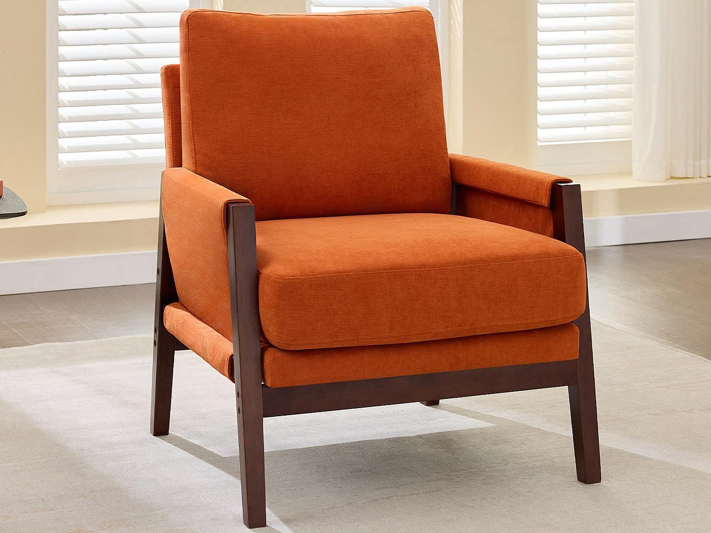 Poltrona individual 76,5x83x95,5 cm - estrutura em madeira maciça ...