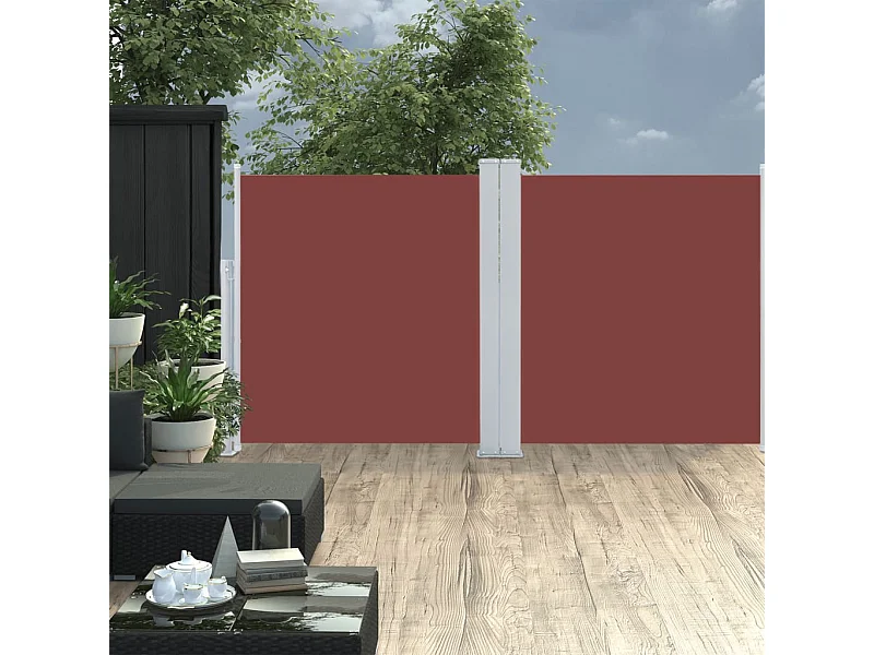 Ausziehbare Seitenmarkise Braun 120 x 600 cm