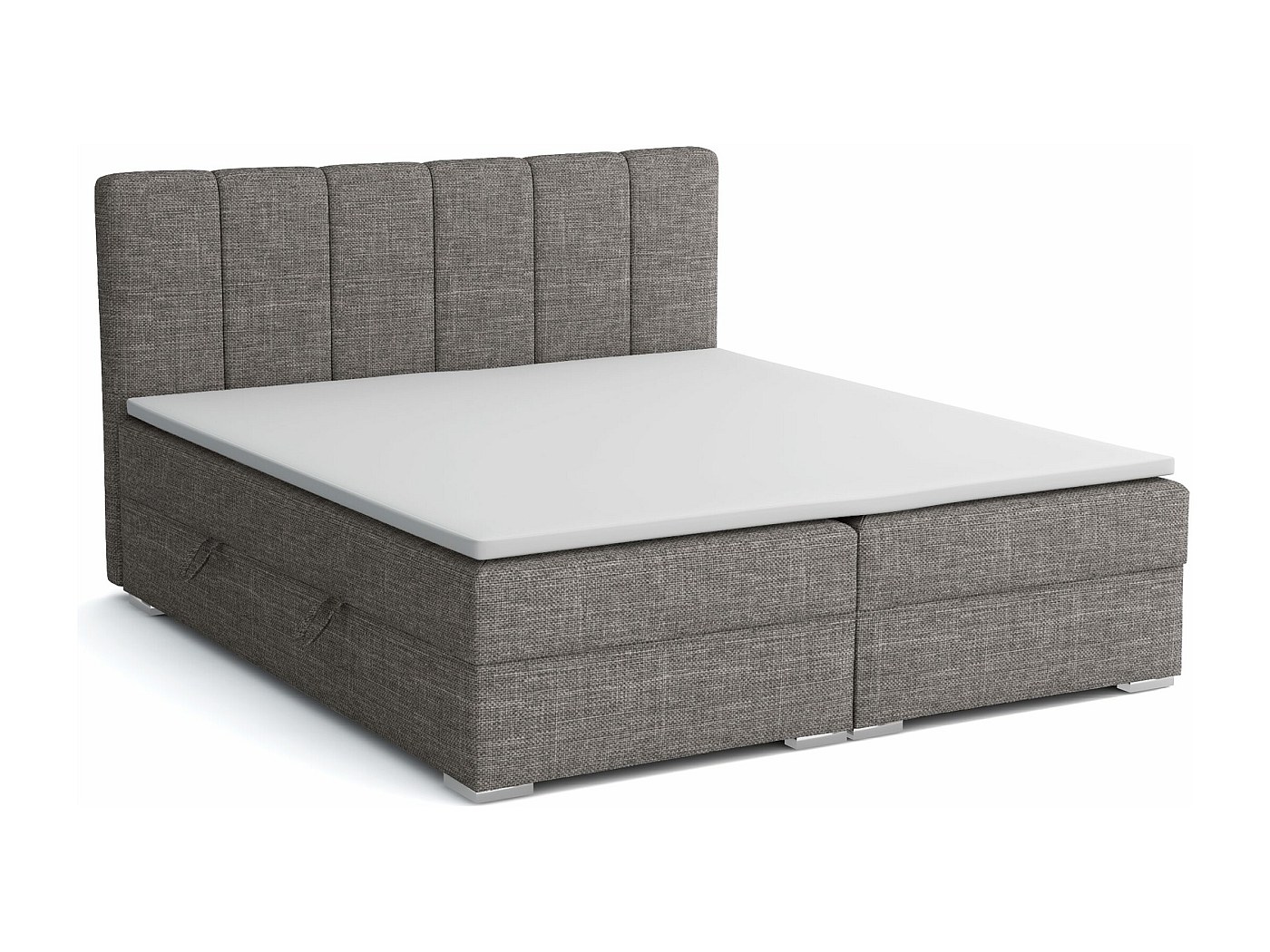 LIT BOXSPRING avec coffres Provo 180x200 cm, Lux 06 (Gris)