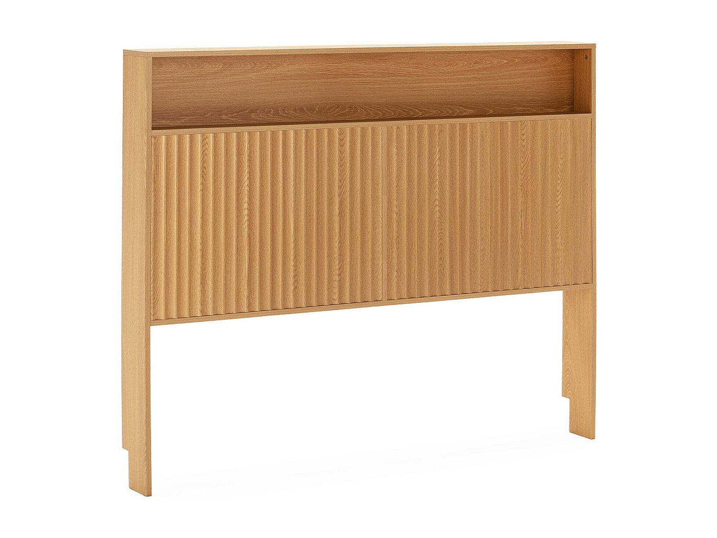 Testata letto Lluvia 165 cm con contenitore colore Rovere