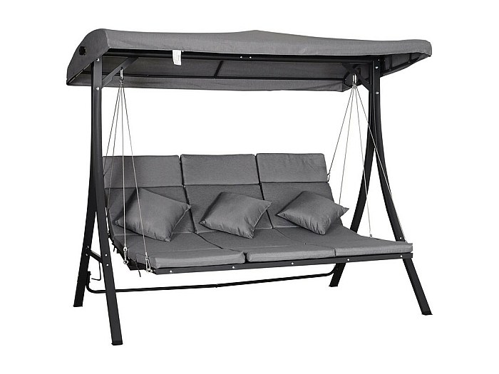 Balancelle jardin 3 places, Chaise longue 156x89cm, avec auvent ...