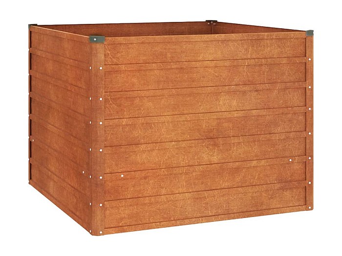 Jardinière bac lit surélevé marron 100 x 100 x 77 cm 02_0039857