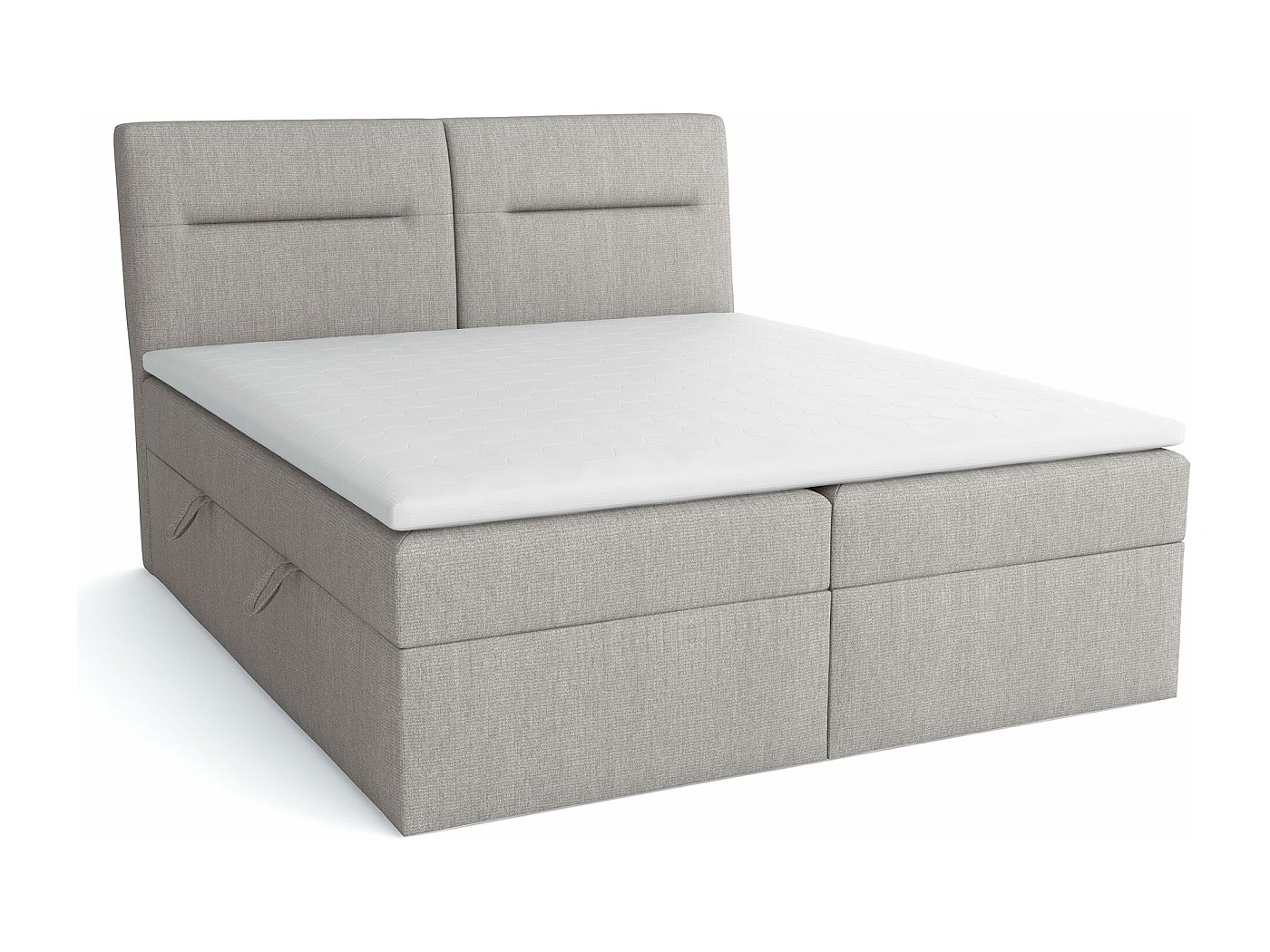 LE LIT BOXSPRING Moderno avec coffres de lit et surmatelas, en tissu ...