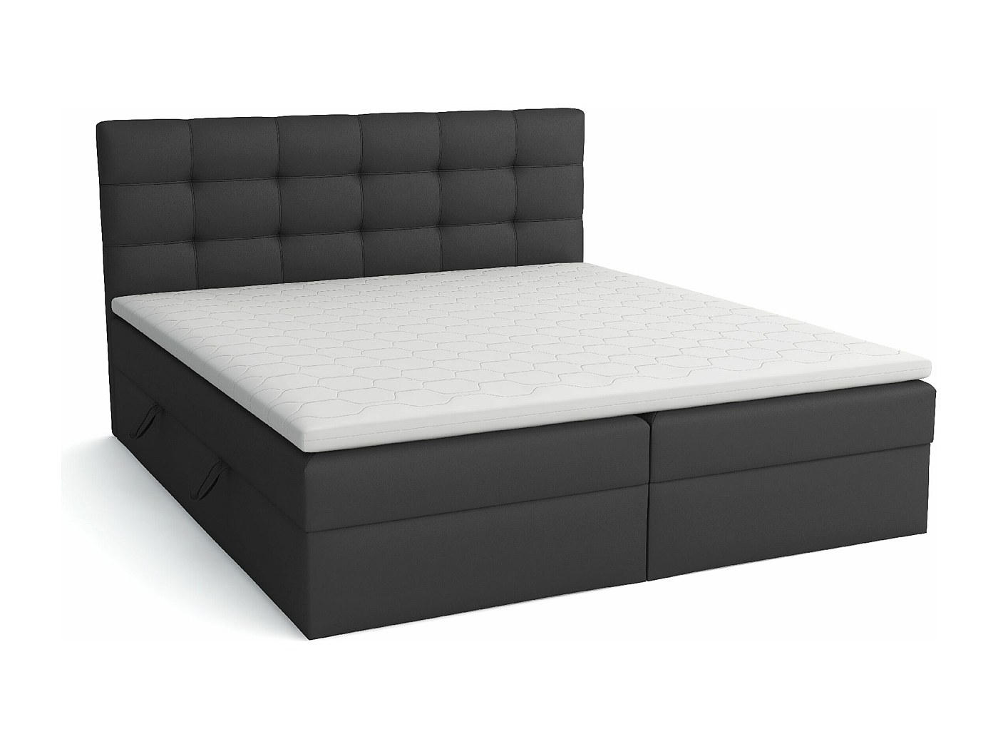 LIT BOXSPRING avec coffre de lit Glame 180x200 cm, Orinoco 100 (Noir)