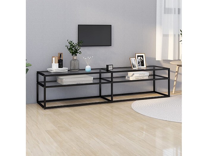 Mueble para TV vidrio templado transparente 180x40x40,5 cm