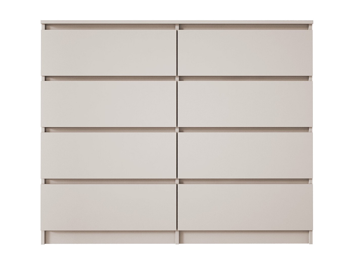 Commode : 8 tiroirs, cachemire, 120 x 102 x 39 cm