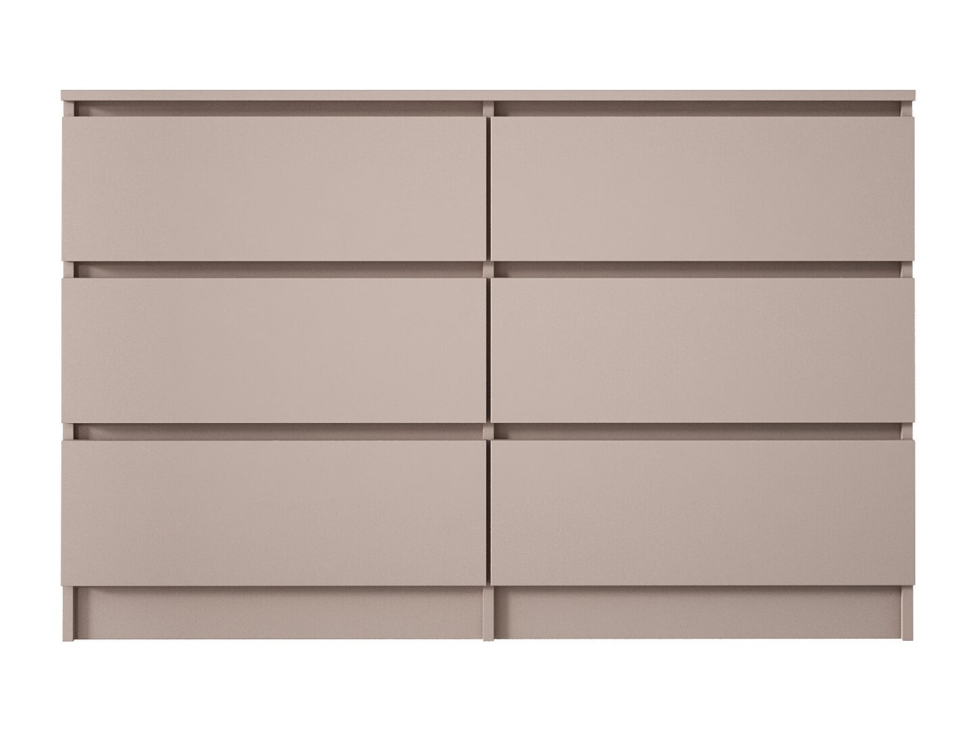 Commode : 6 tiroirs, caramel, 120 x 79 x 39 cm