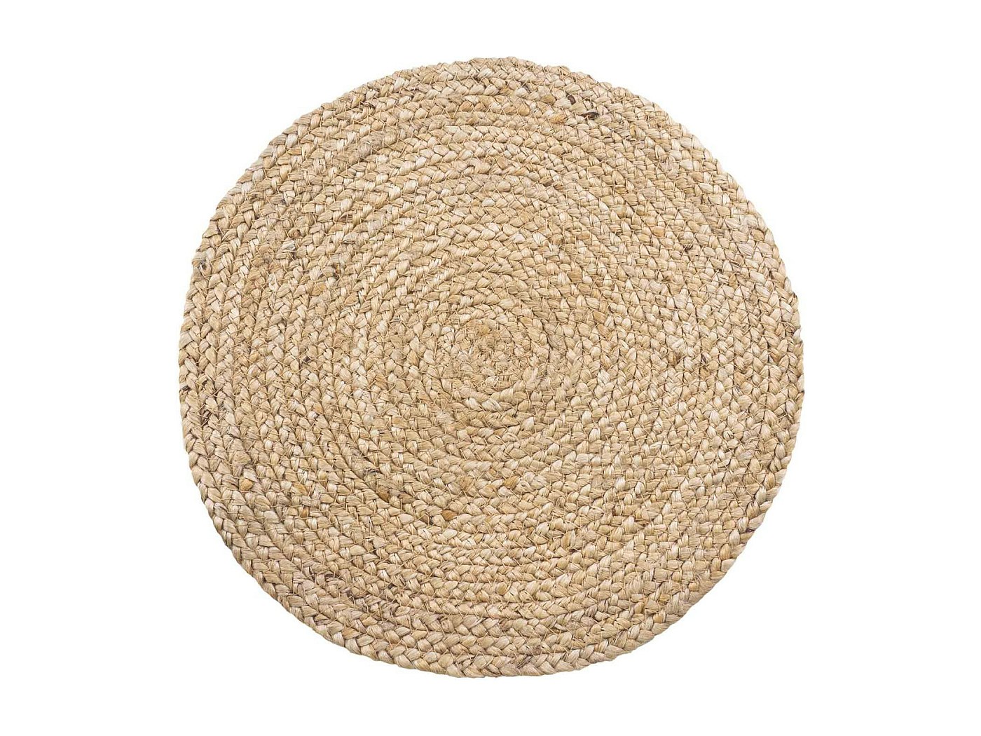 4 sets de table en jute tressée Ø 38 cm