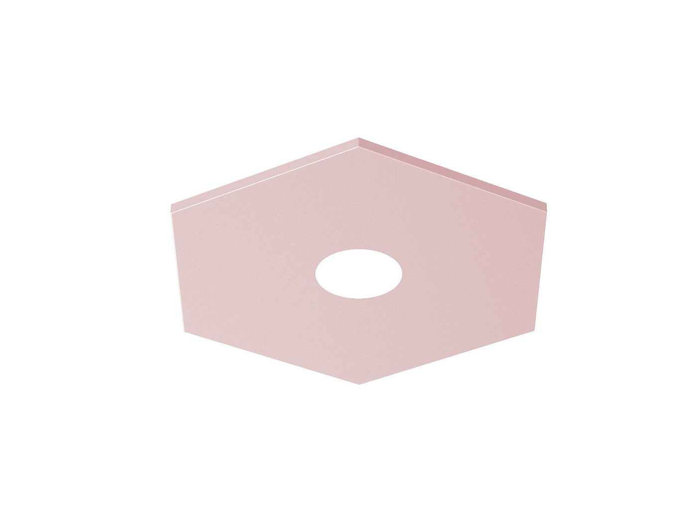 RIVER HEX Plafonnier, 1x GX53, max 8W, métal, rose, 25x25cm