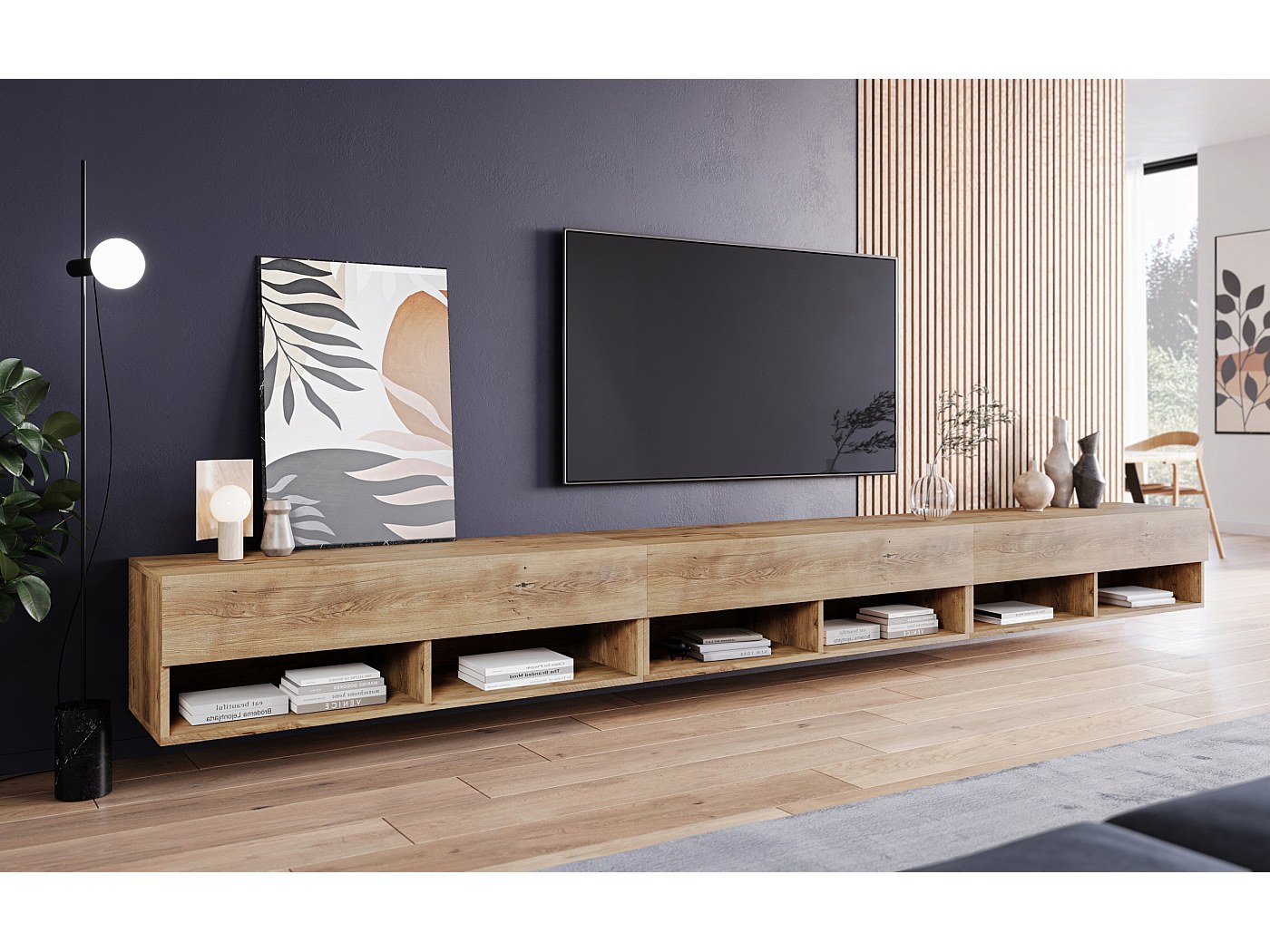 Lowboard A300 meuble TV suspendu étagère pour TV